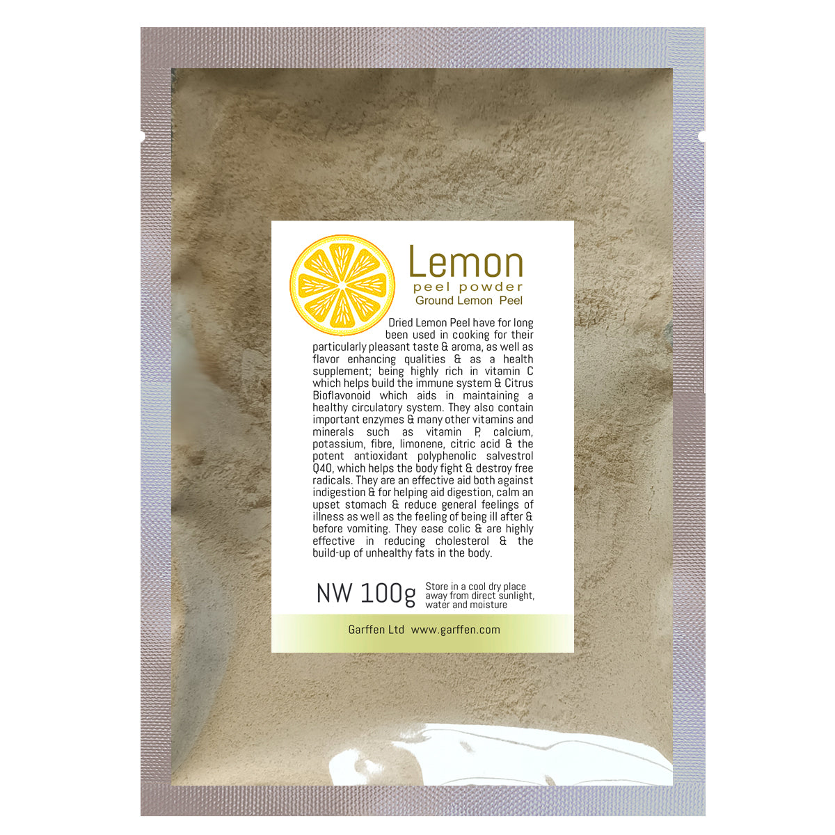 Lemon Peel Fine Powder 100g – Garffen Ltd