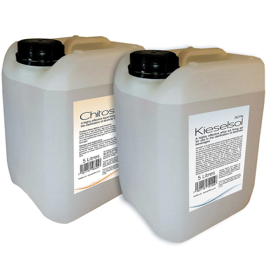 Kieselsol 30% 5L + Chitosan 1% 5L Fining Agent Wine Beer & Spirit Maki ...